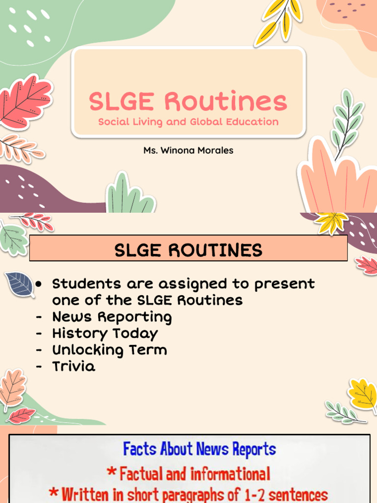 Slge Routines Format | PDF
