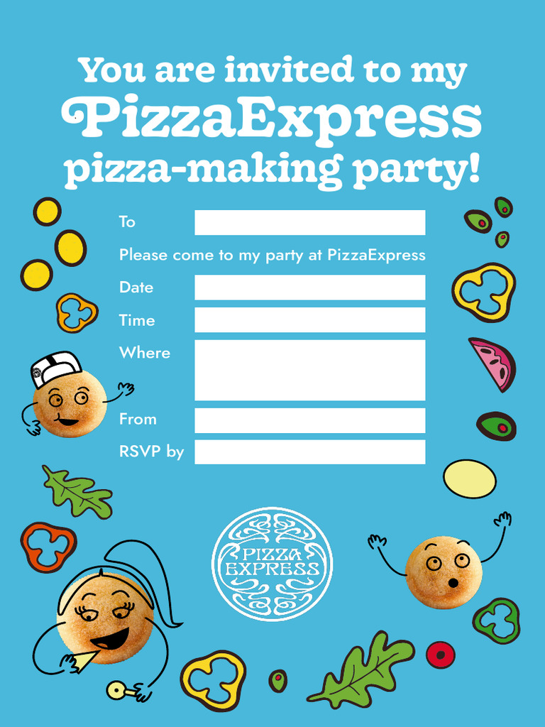 Editable Kids Pizza Making party invite | PDF