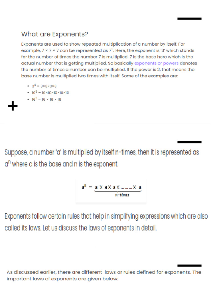 Laws of Exponents | PDF