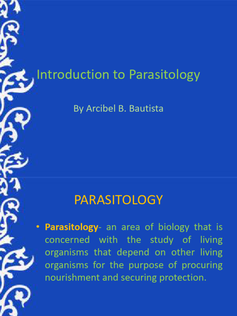 Introduction To Parasitology | PDF