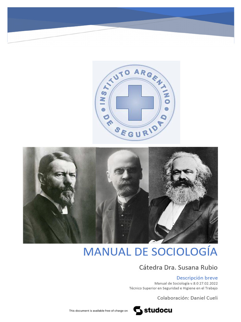 Nuevo Manual de Sociologia Ias 2024 V | PDF