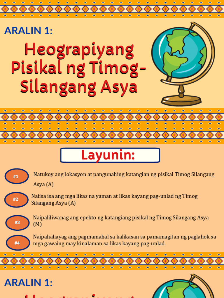 Aralin 1 Ang Heograpiya NG Timog Silangang Asya | PDF