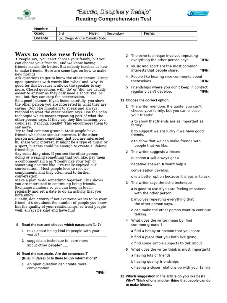 Reading Listening | PDF