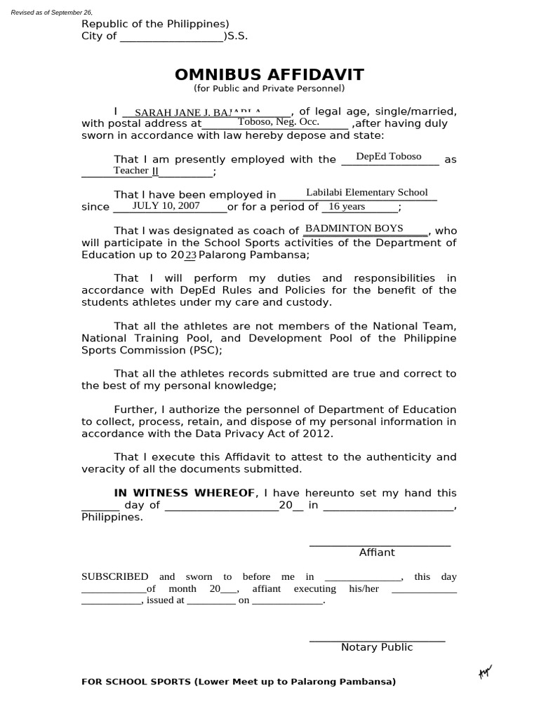 2020 Omnibus-Affidavit | PDF