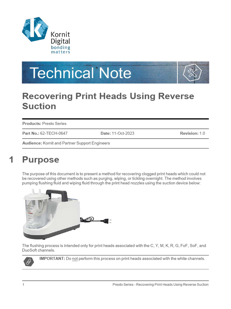 Recovering Print Heads with Suction | PDF | Equipment | Home & Garden