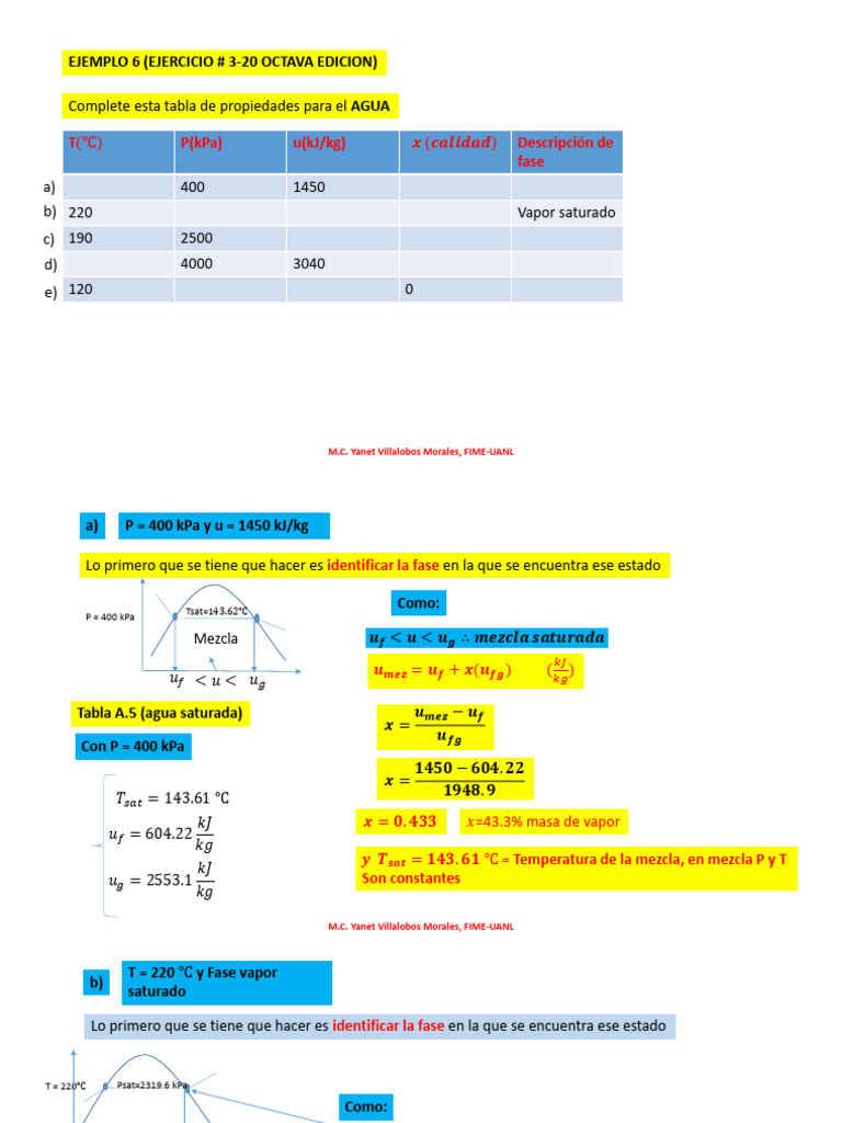 Ejercicio 6 Sustancias Puras | PDF
