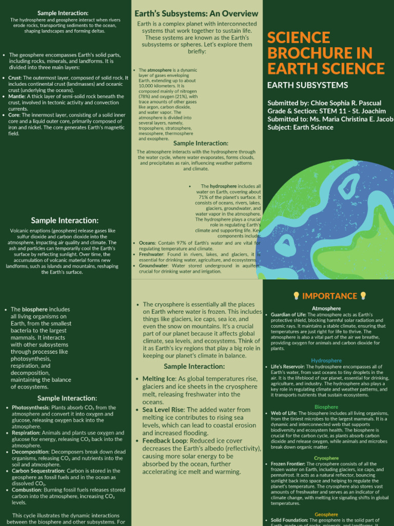 Science Brochure in Earth Science | PDF