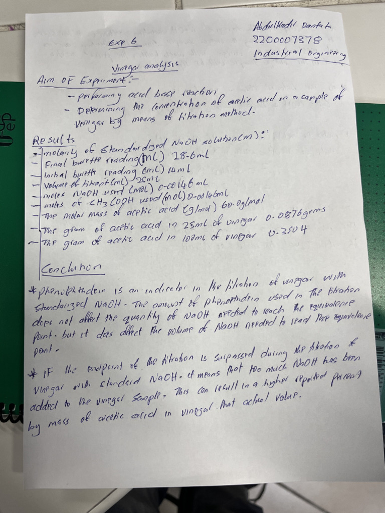 Experiment 6 - 2200007378-Abdulkadir Dantata-Industrial Engineering | PDF