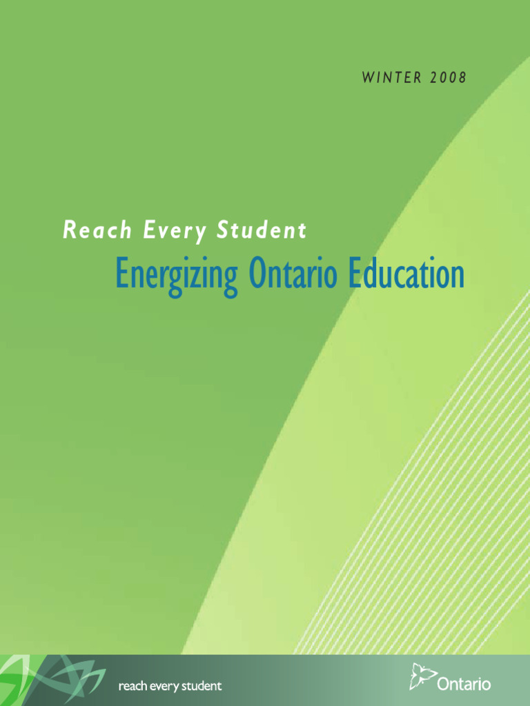 Reach Every Student Energizing Ontario Education | PDF