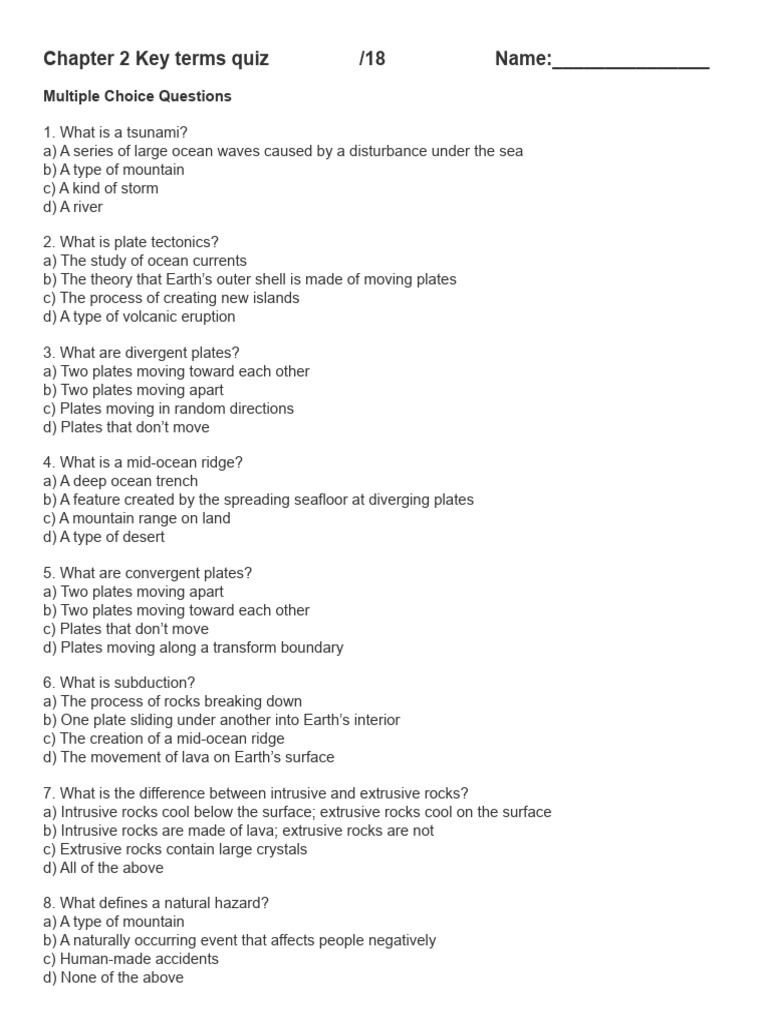 Chapter 2 Key Terms Quiz NEW | PDF