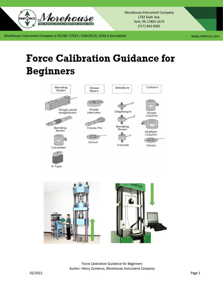 Force Calibration Basics for Beginners | PDF | Calibration | Science ...