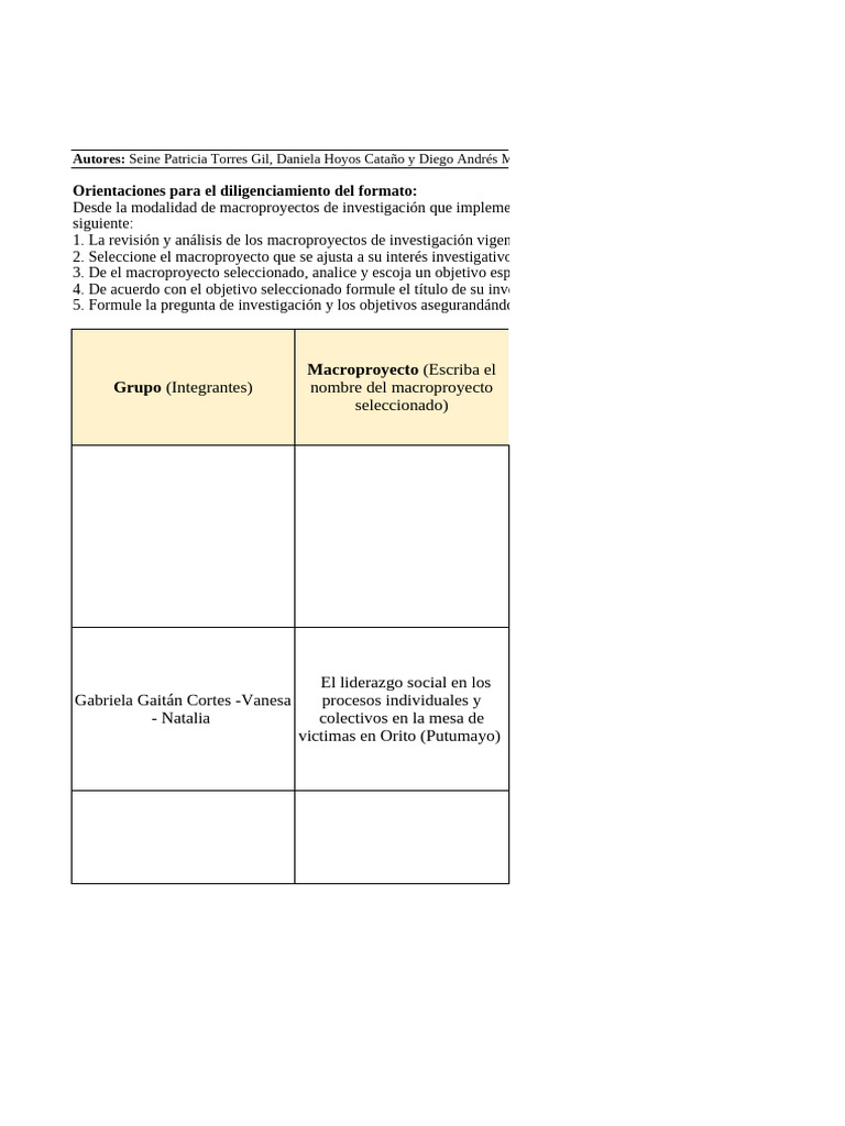 Matriz Trabajo de Grado 2 | PDF