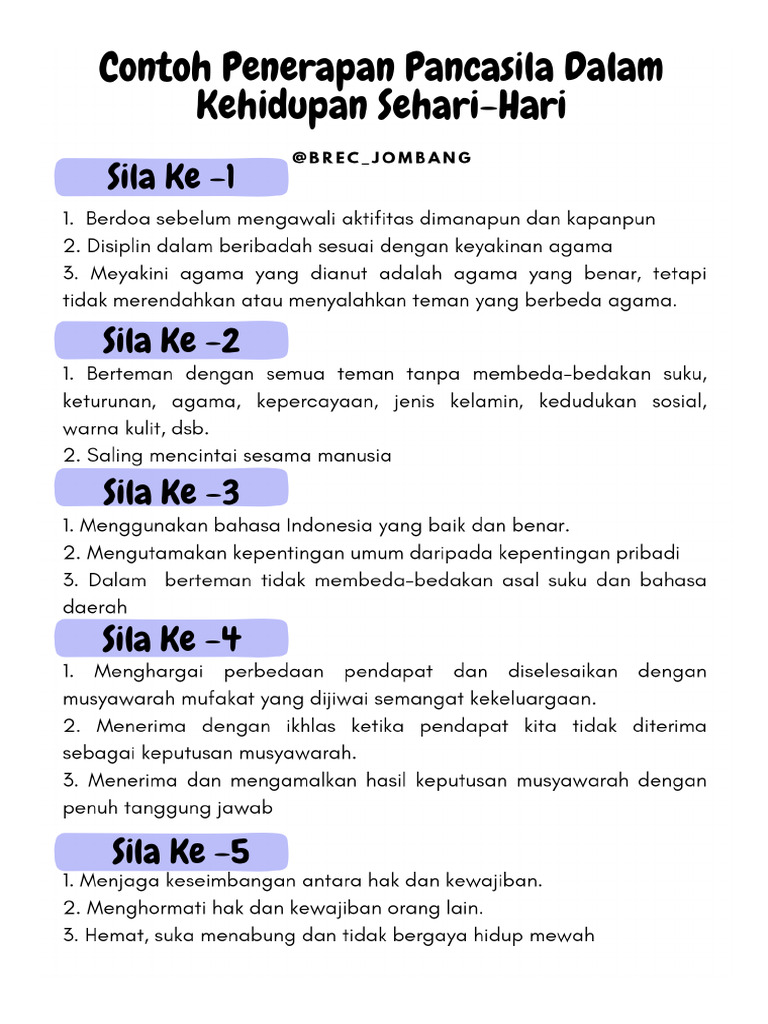 Contoh Penerapan Nilai Nilai Pancasila Di Lingkungan Sekolah Contoh Penerapan Nilai Nilai Pancasila Di Lingkungan Sekolah