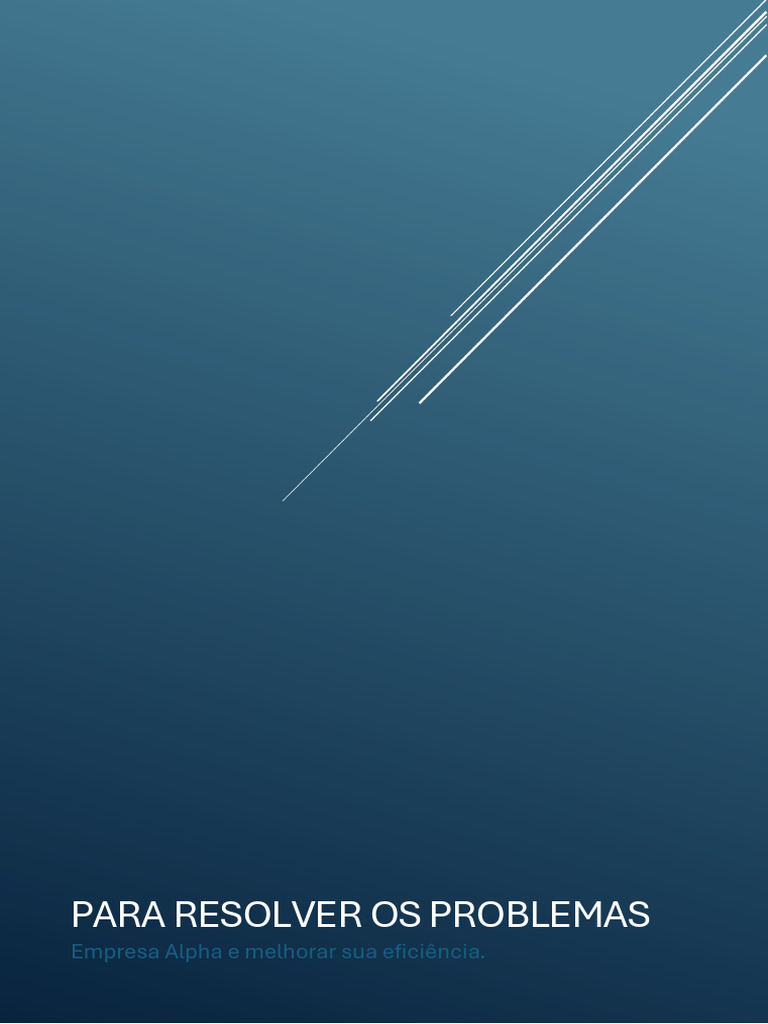 Relatorio de probemas da empresa alpah | PDF