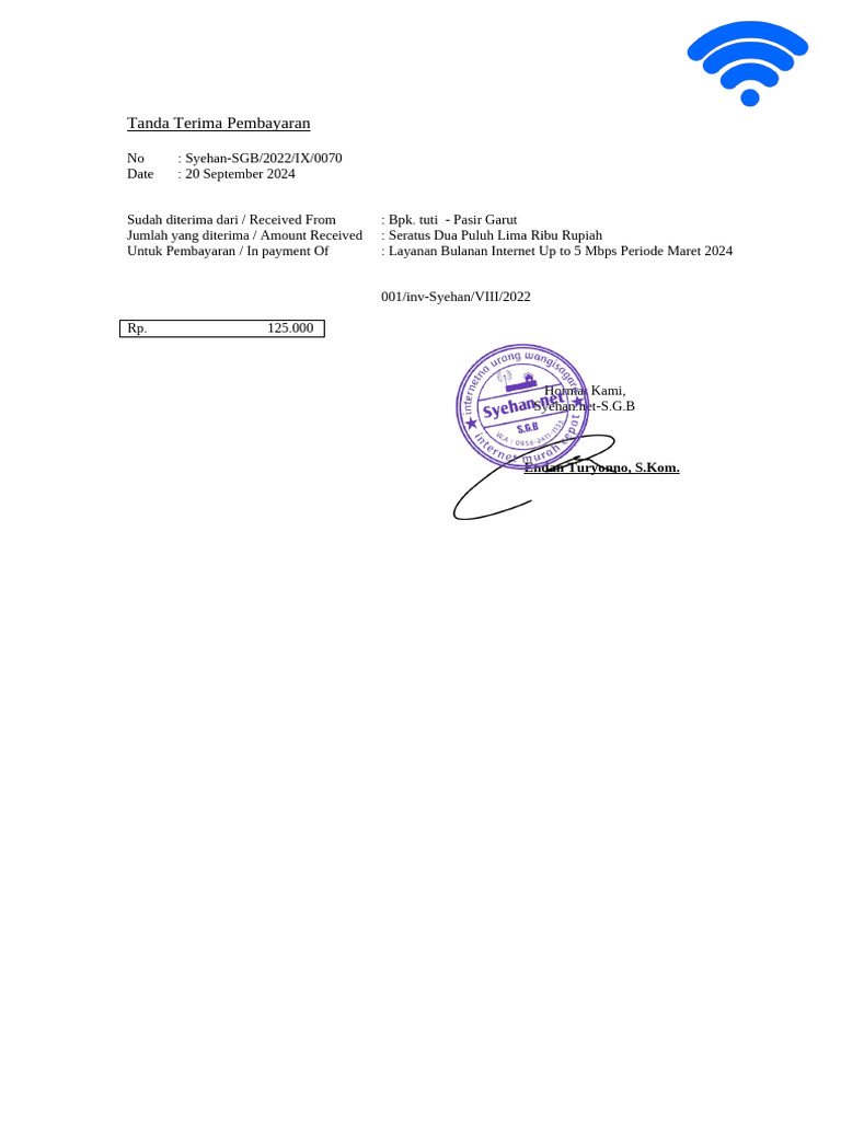 Tagihan Pak Asep | PDF