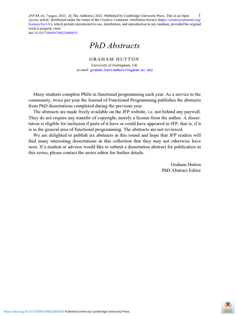 Phd Abstracts | PDF
