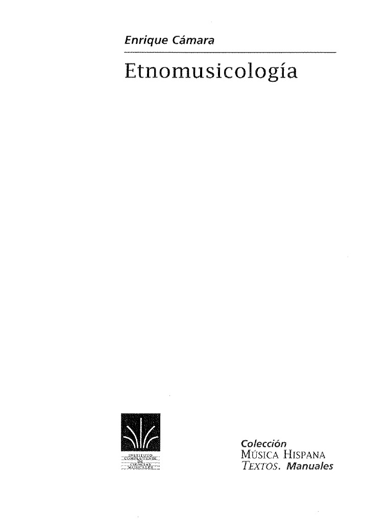 Etnomusicologia - Enrique Camara Landa (Indice) | PDF