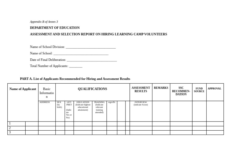 Appendix B of Annex 3 | PDF