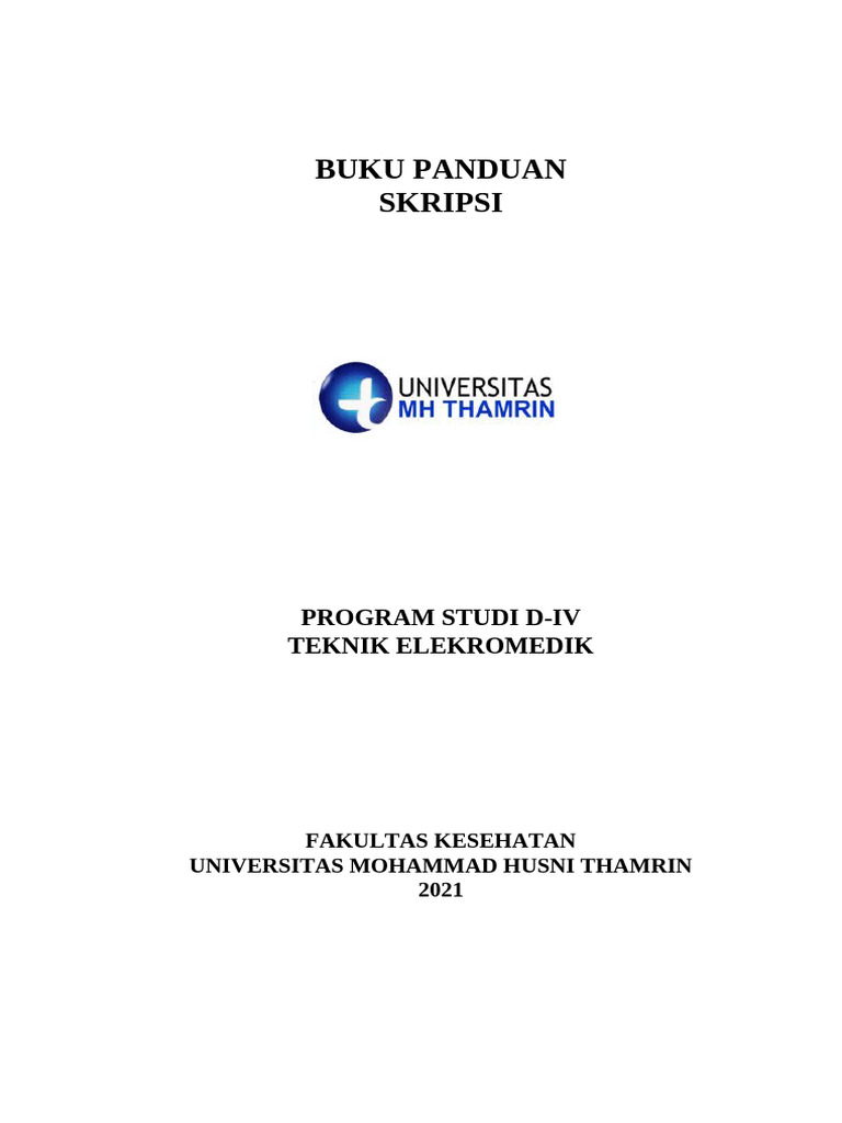 BUKU PEDOMAN SKRIPSI TEM 2021 REV B | PDF