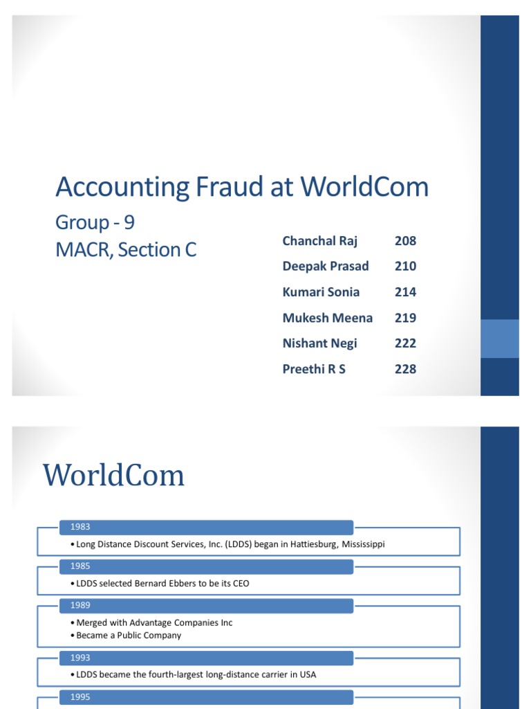 Accounting Fraud at WorldCom C9 | PDF