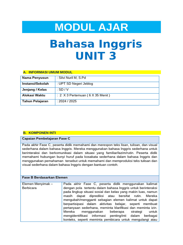 MA BAB 3 KLS 5 | PDF