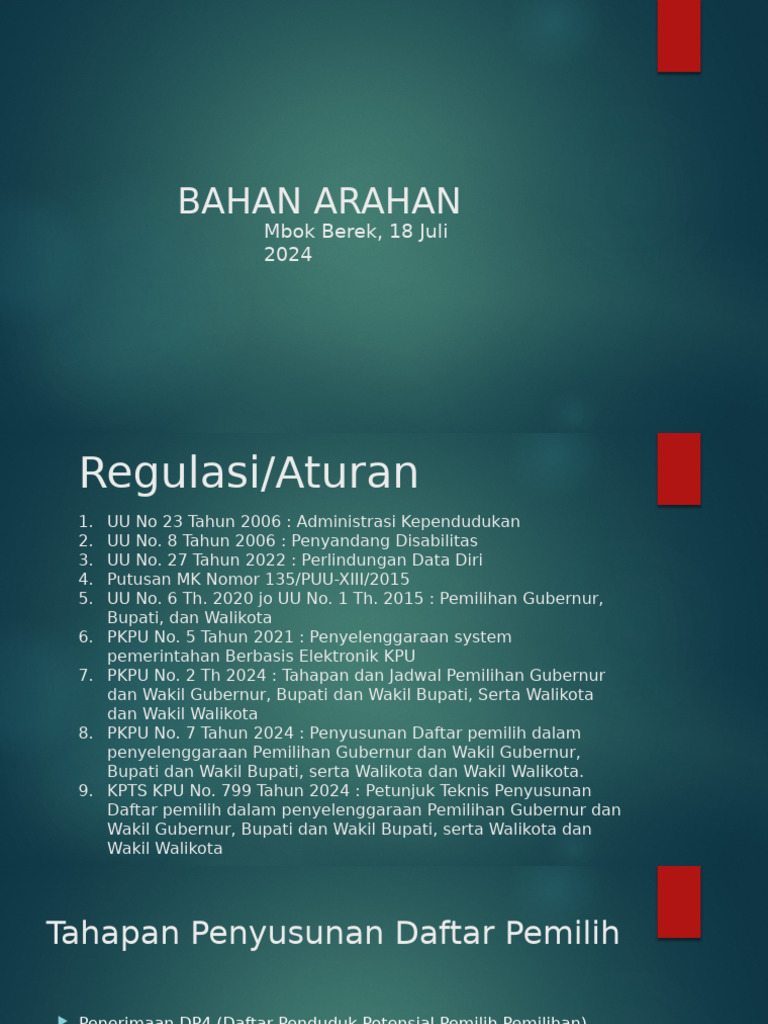 Bahan Arahan 18 Juli 2024 | PDF