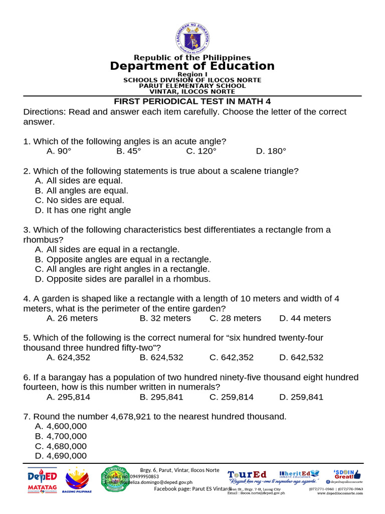 Math 4 | PDF