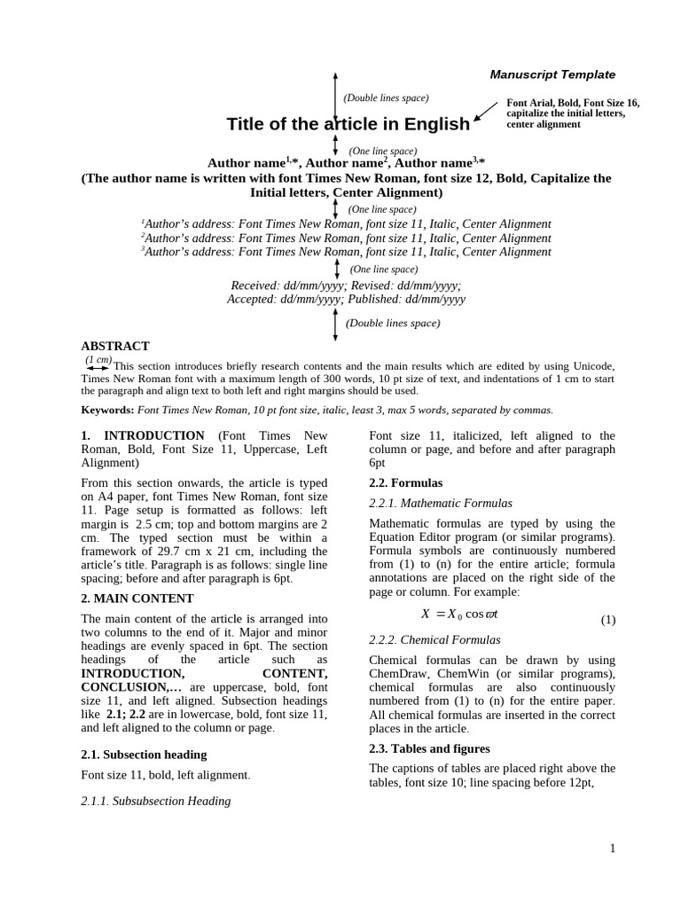 QNUJS - Manuscript Template | PDF