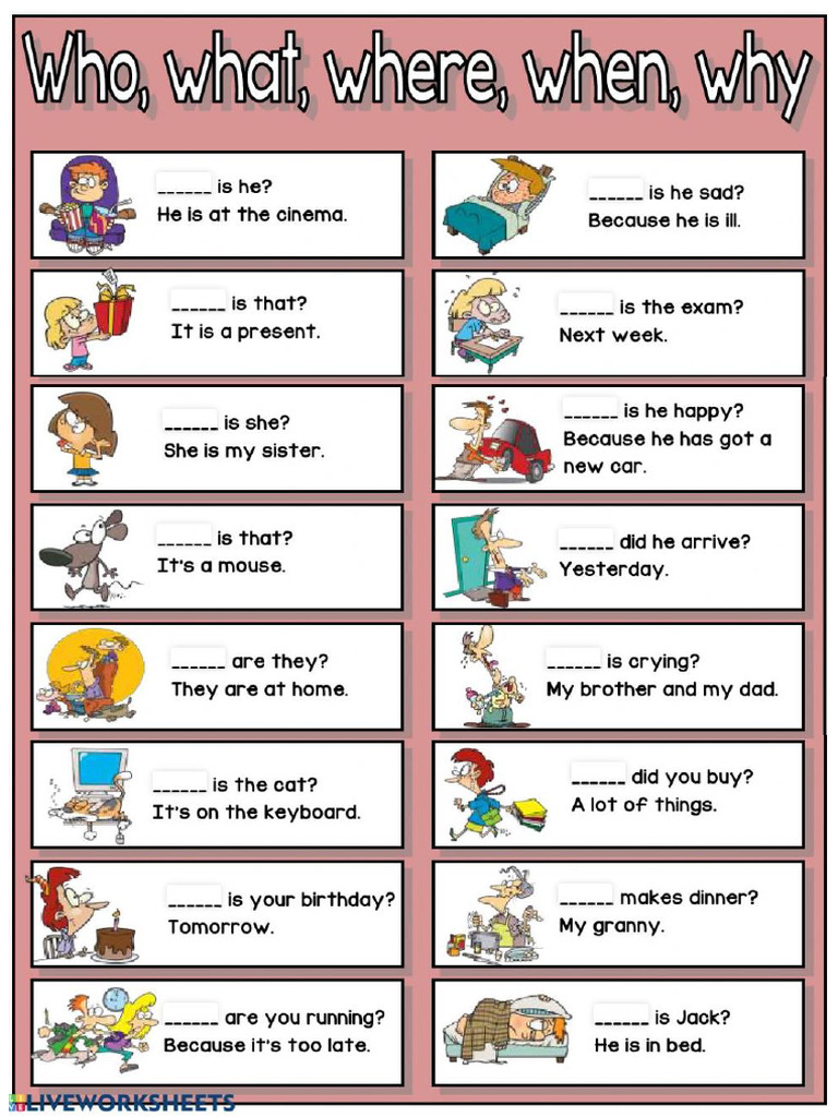 3 Question Words Práctica | PDF