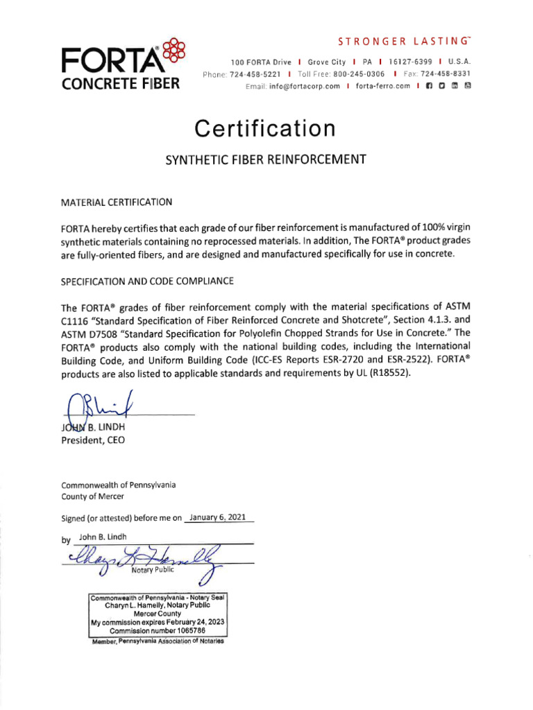 2021 FORTA Product Certification | PDF