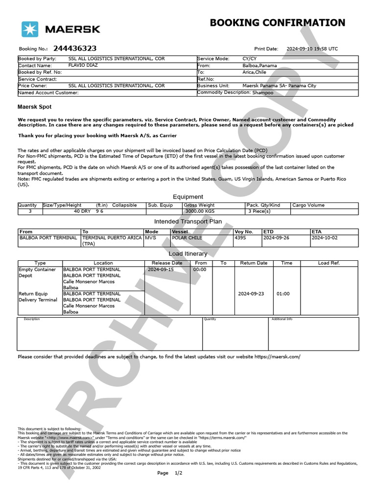 BookingConfirmation | PDF