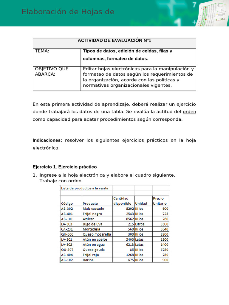 Practica N°1 Excel | PDF | Computers