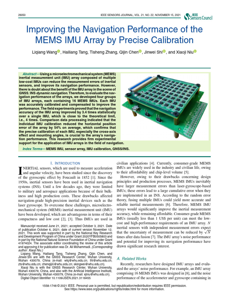 MEMS传感器阵列 | PDF
