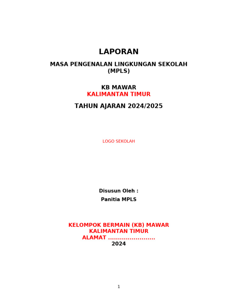 Laporan MPLS 2024 | PDF