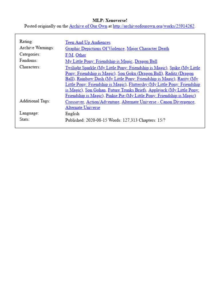 MLP Xenoverse | PDF