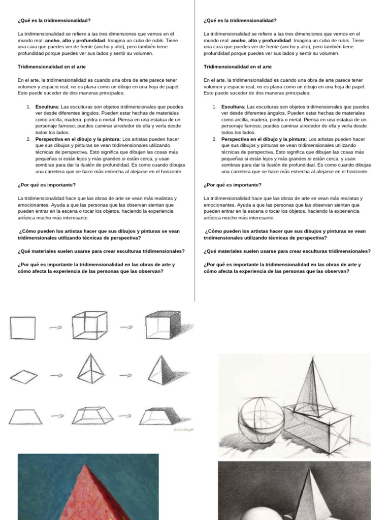 Qué Es La Tridimensionalidad | PDF
