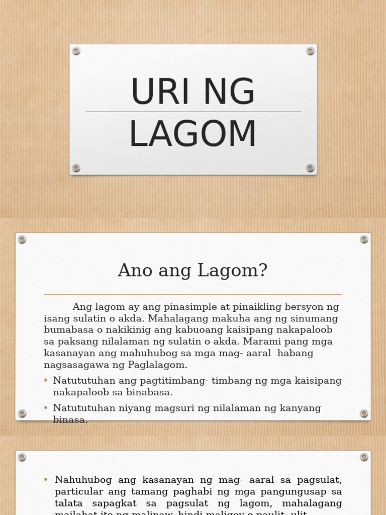 Uri NG Lagom | PDF