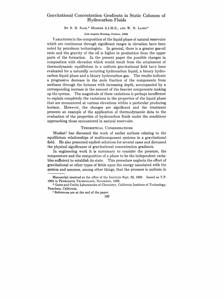 Gravitational Concentration Gradients in Static Columns of Hydrocarbon ...