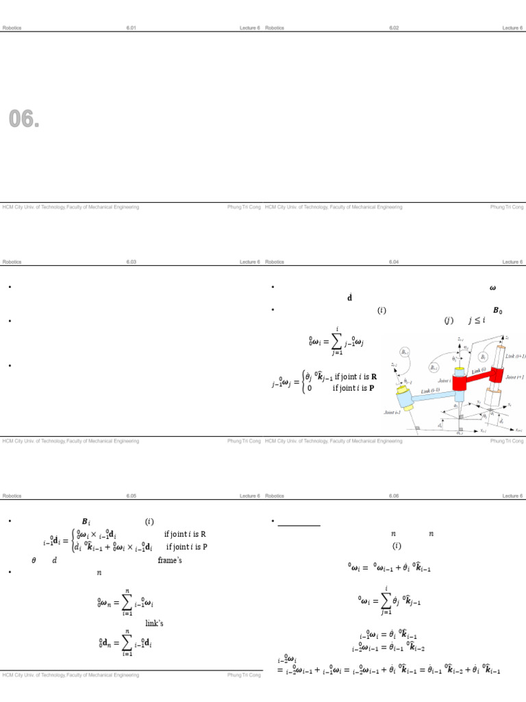 06. Velocity Kinematics | PDF