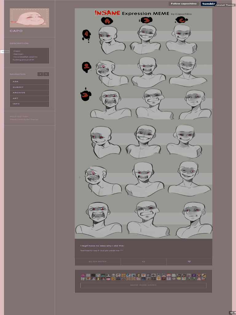 Insane Faces Art Reference | PDF