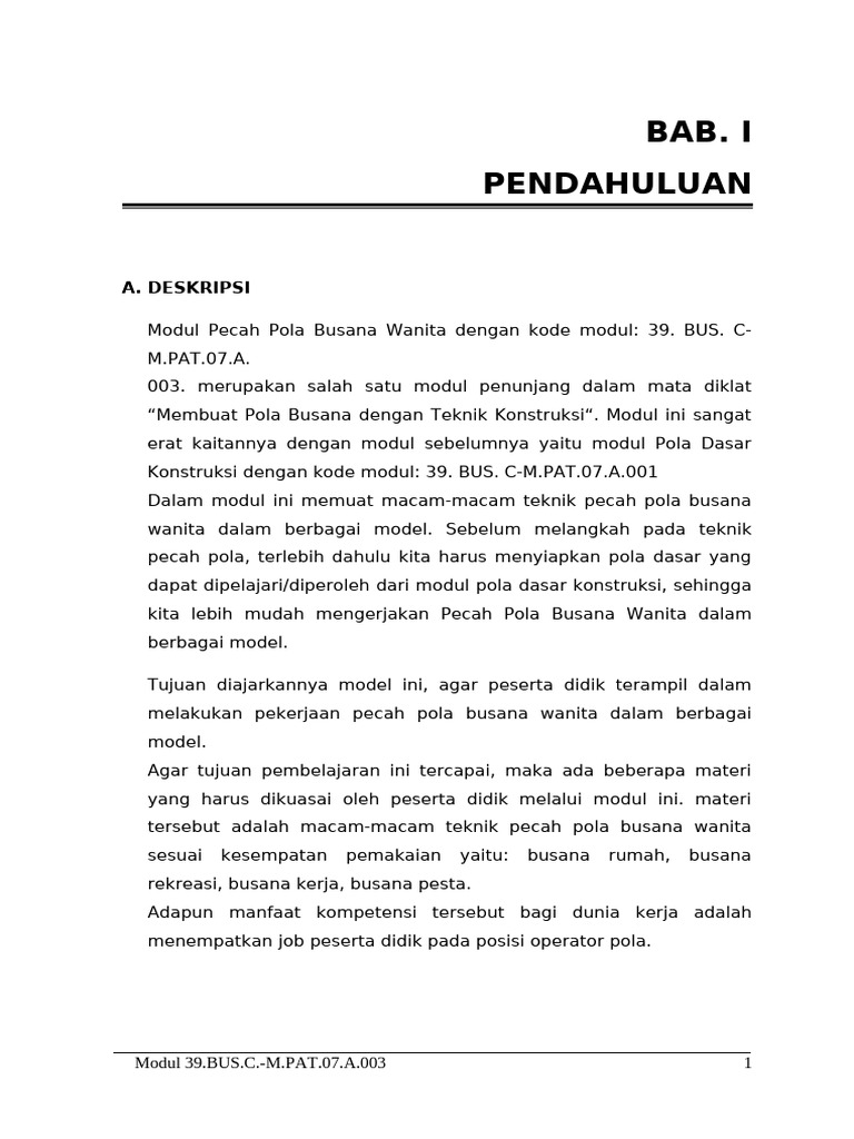 Modul Pecah Pola | PDF
