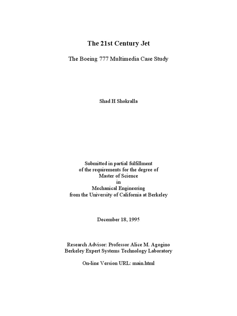 The 21st Century Jet: The Boeing 777 Multimedia Case Study | PDF ...