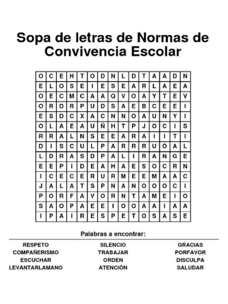 Sopa de Letras Etica | PDF