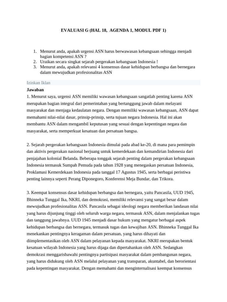 Evaluasi Latsar (Genta) | PDF