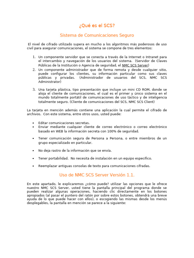 Qué Es El SCS | PDF