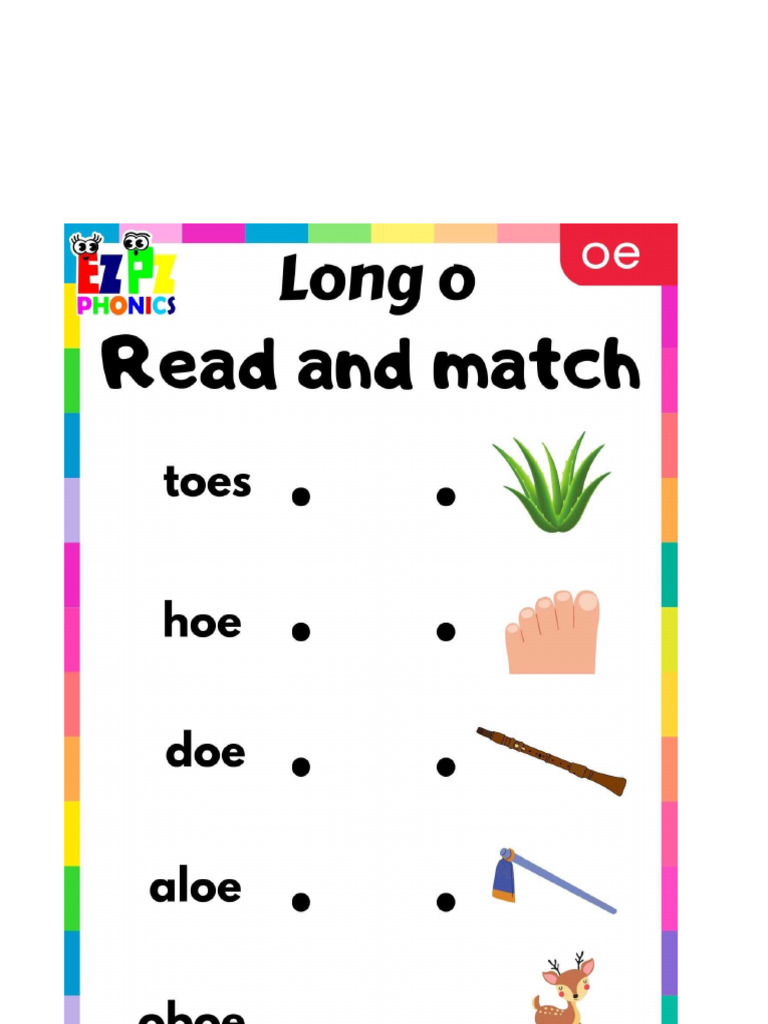 Word Game For Words With Long Vowel Sound | PDF
