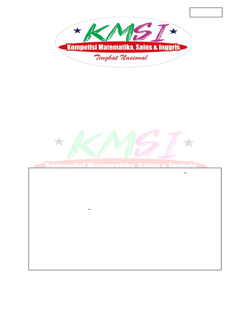 Soal Penyisihan Kmsi 2023 B.inggris Level 1 (Type A) | PDF