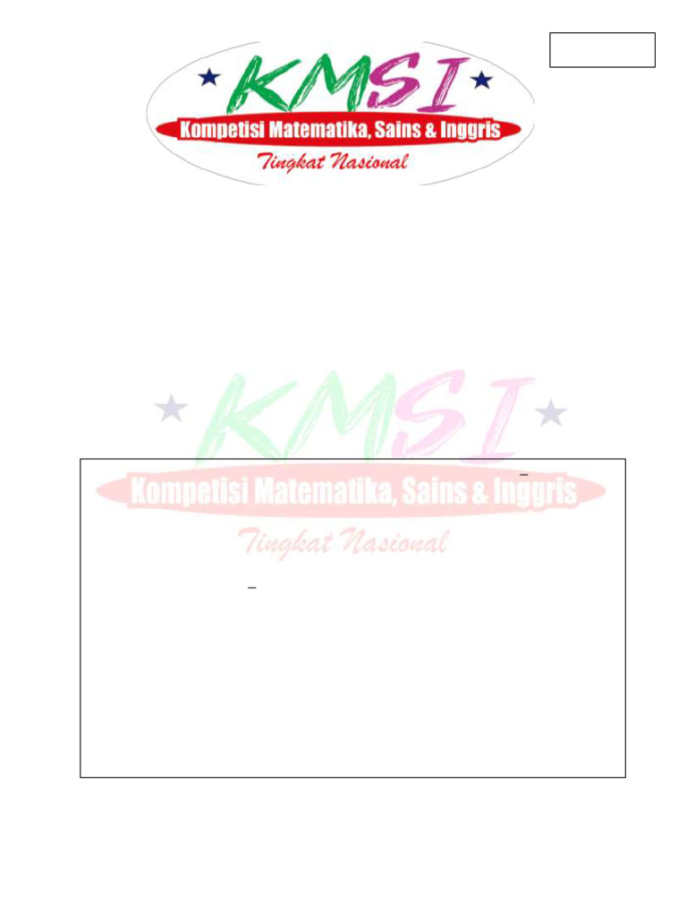 Soal Penyisihan Kmsi 2023 Sains Level 1 (Type A) | PDF