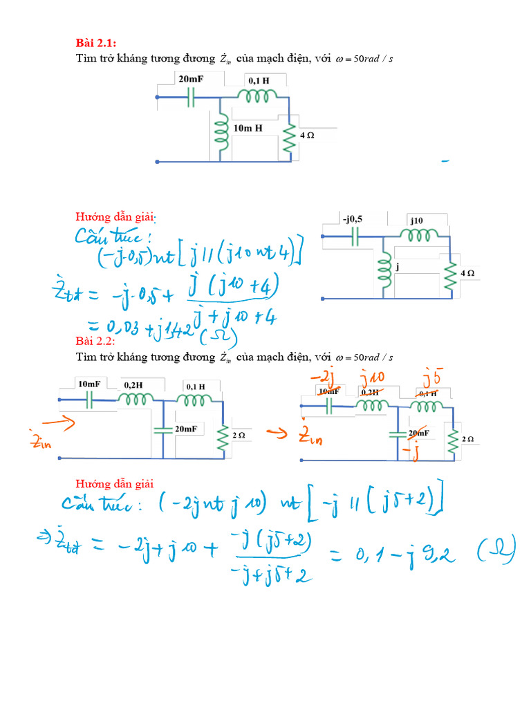 Bai Tap Chuong 2 - Giao Trình-Huong Dan Giai | PDF