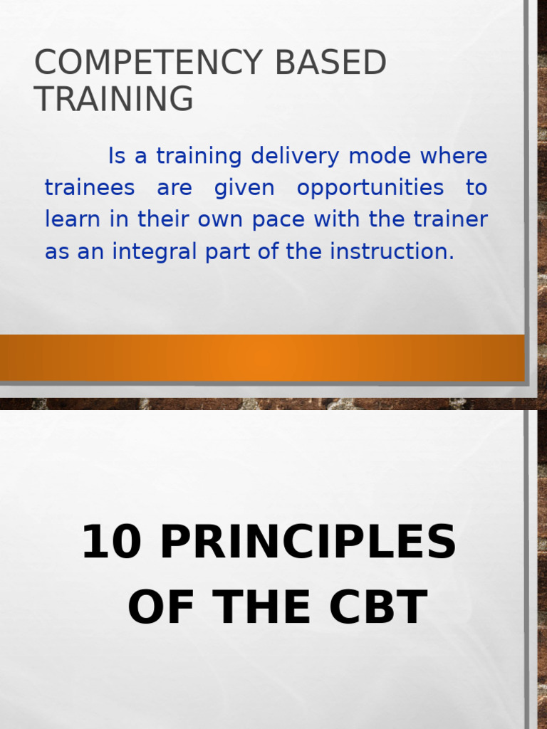 Competency Based Training | PDF